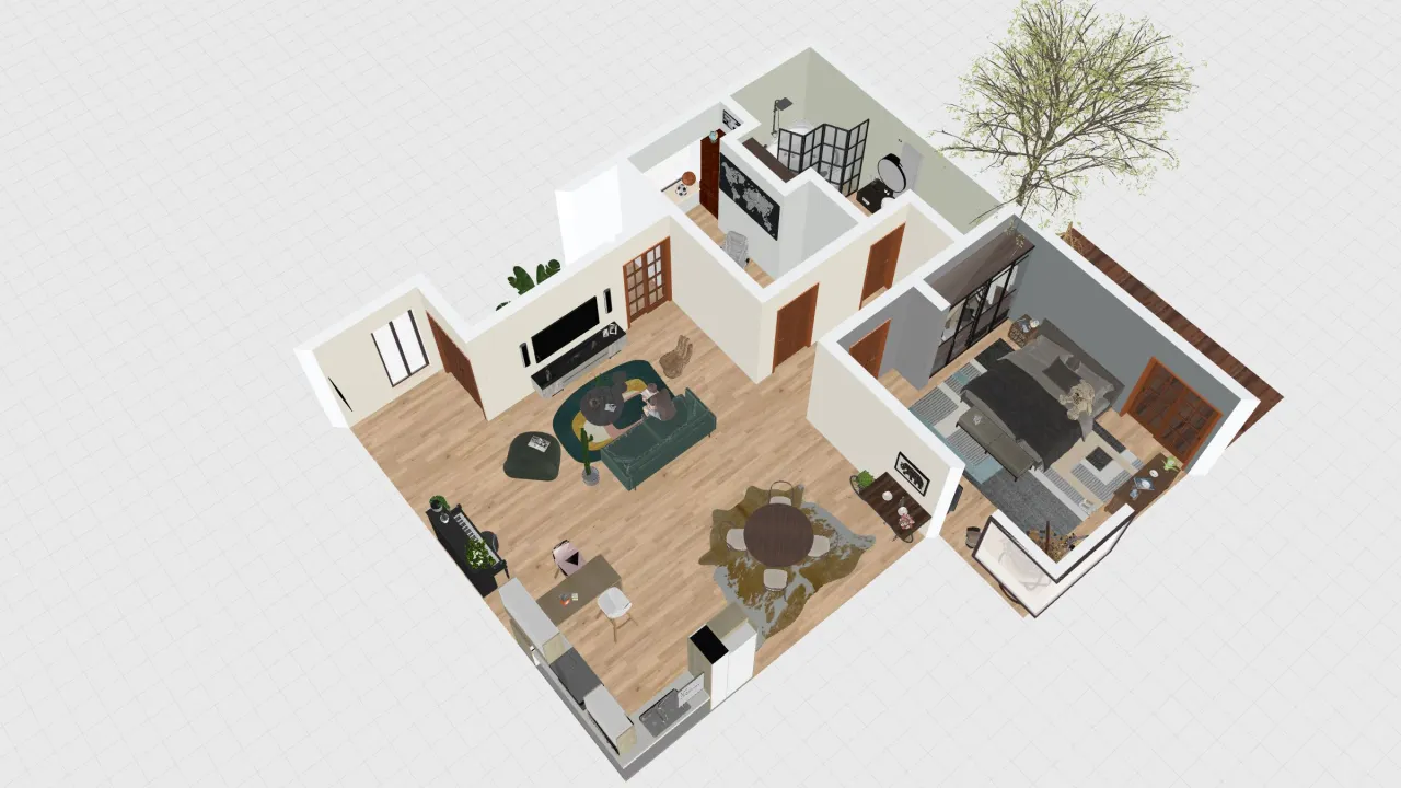 One bedroom apartment design_copy created by Brian Lever on Homestyler